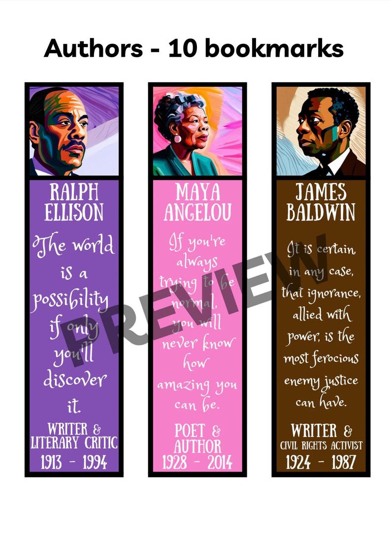 Black History Month Bookmarks Bundle: Famous African American Civil ...