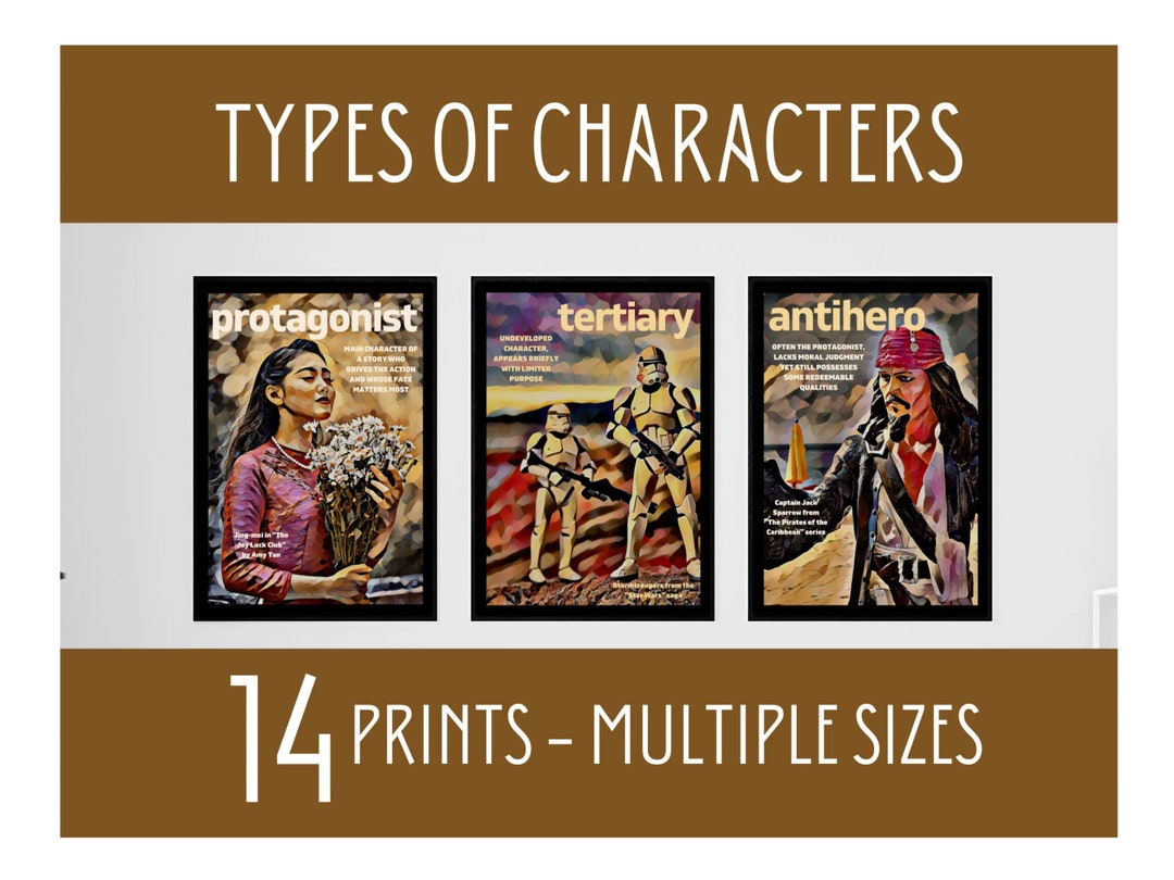 Types of Characters, Characters in Literature, Character Posters ...