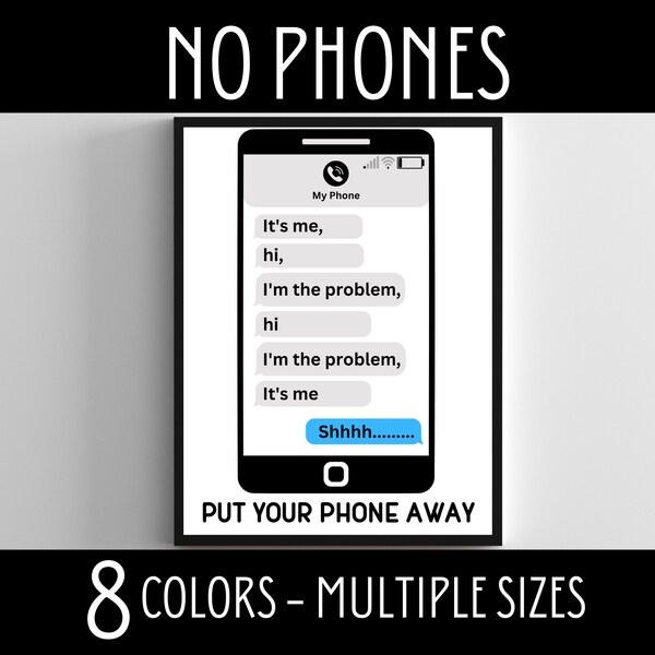 Classroom No Phones - Etsy