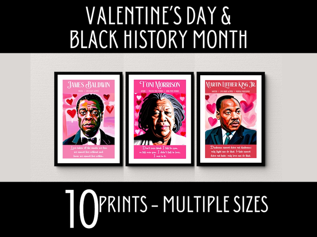 Black History Month Posters: Valentine's Day Decor (digital Download ...