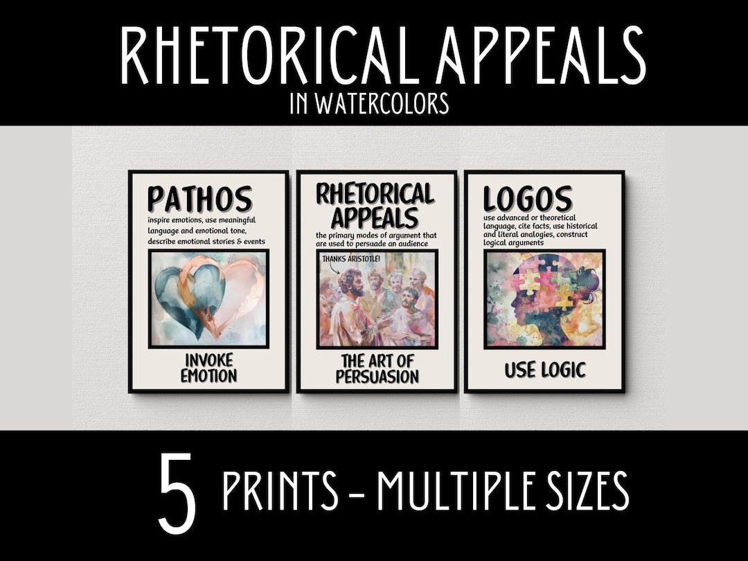 Ethos Pathos Logos Kairos Posters, Rhetorical Appeals Posters ...