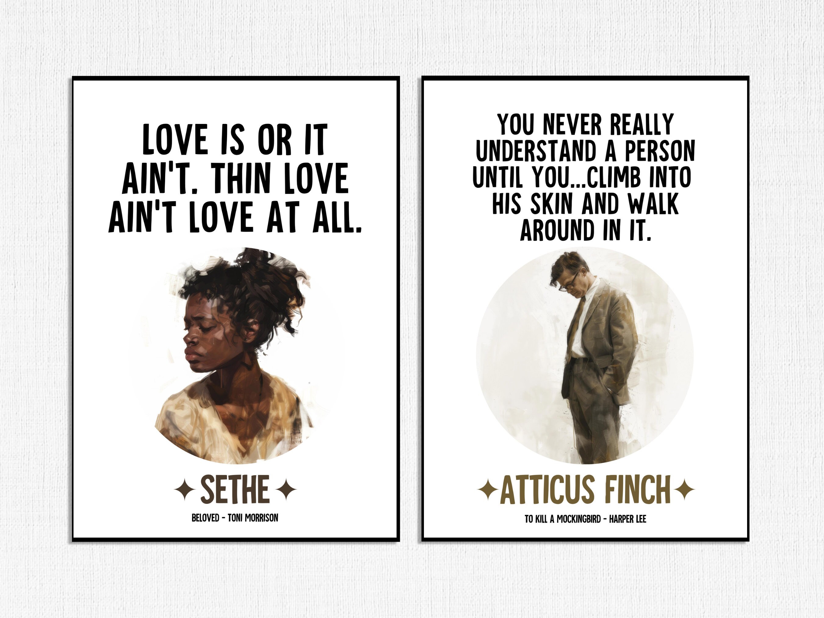 Literary Character Quote Posters: Middle School English Classroom Decor ...
