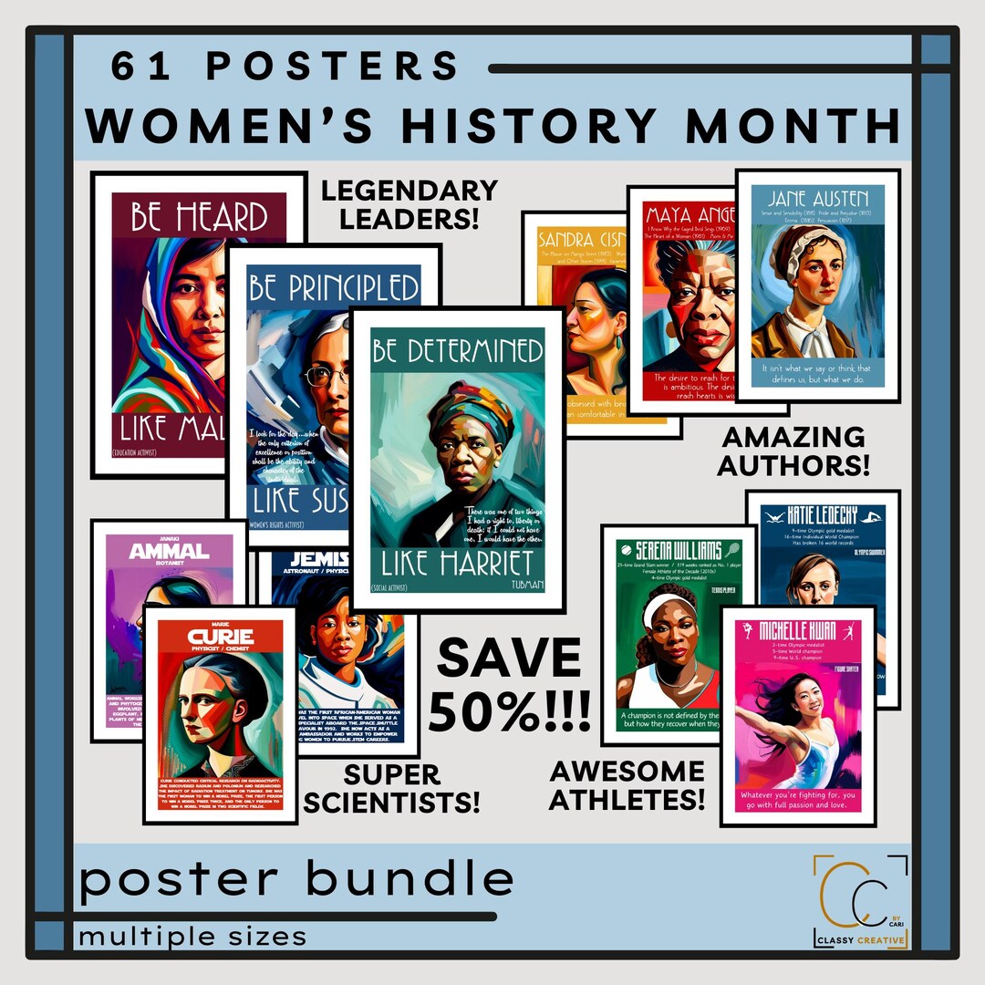 Buy Women's History Month Posters Famous Women Leaders Inspiring Female ...