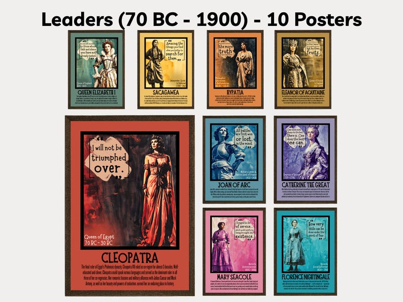 Women's History Month Poster Bundle: Famous Female Authors Scientists ...
