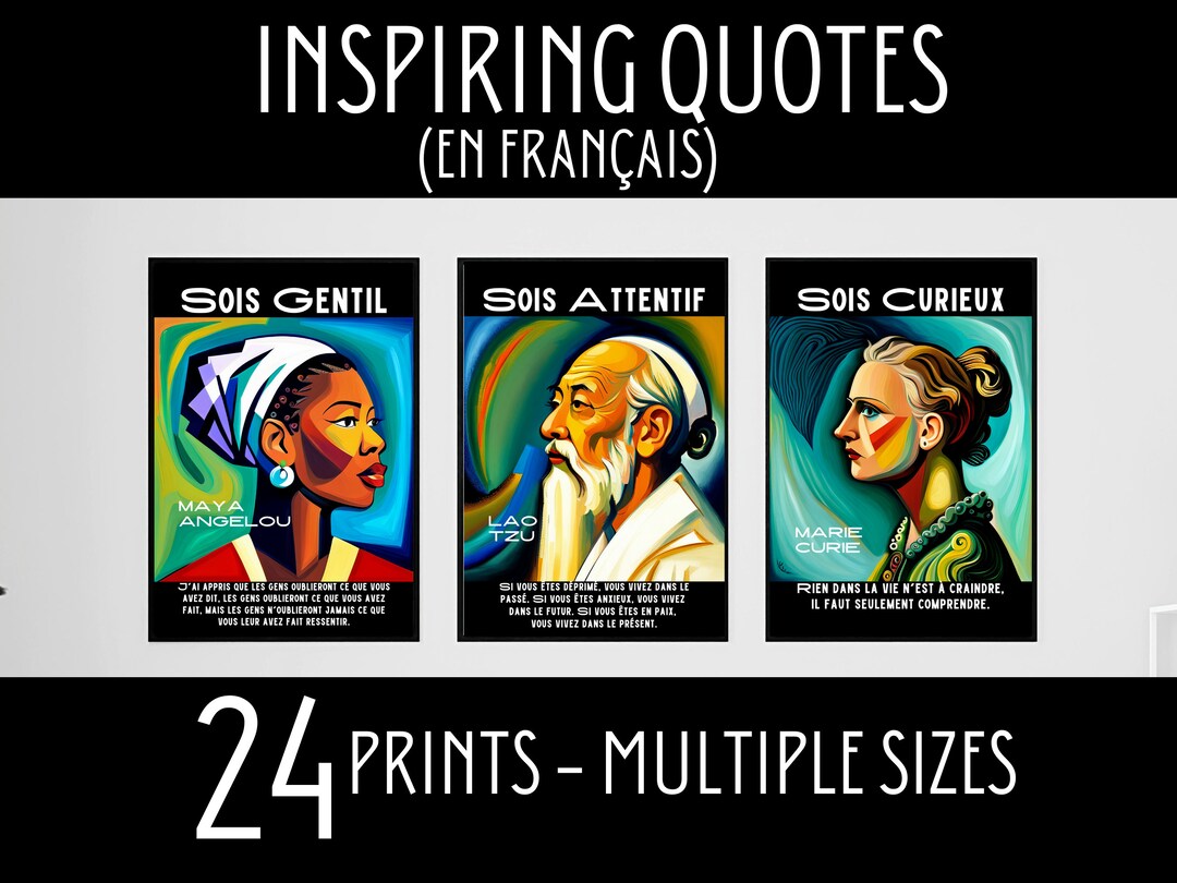 Inspiring Quotes Posters french, Diverse Classroom Decor, High School ...