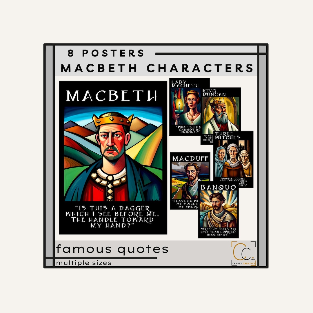 Macbeth Character Quote Posters: Shakespeare's Plays High School ...