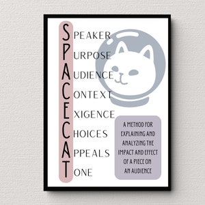 SPACECAT Method Posters Writing Analysis English Classroom Decor AP ...