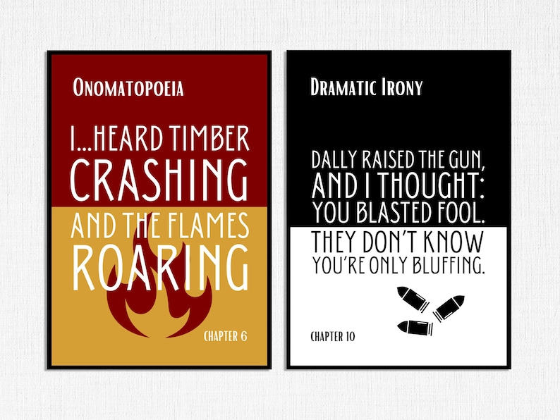 The Outsiders Literary Devices Posters: Middle School English Classroom ...