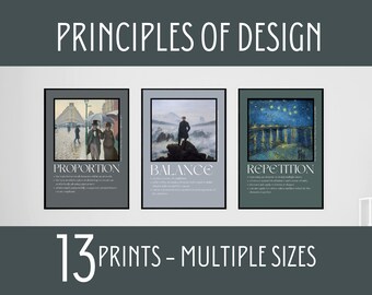 Elements of Art & Principles of Design Poster Set - Etsy