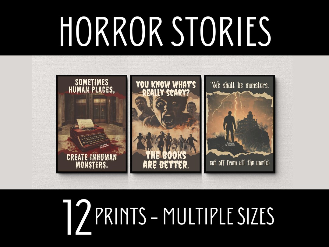 Halloween High School Classroom Posters, Horror Stories Novels Books ...