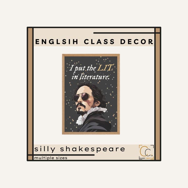 Shakespeare Poster - Etsy