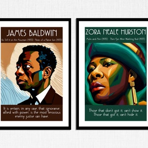 Black History Month Posters: African American Authors, Classroom Decor ...