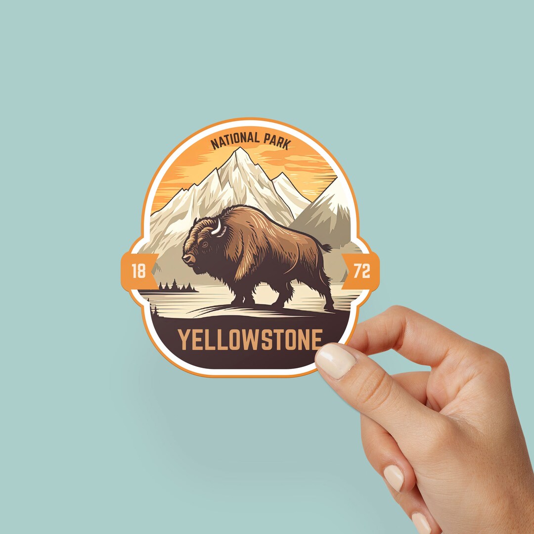 Yellowstone National Park Explorer Laptop Sticker, Hydroflask Water ...