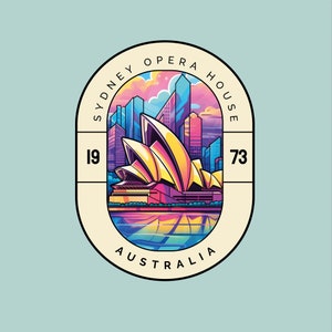 Sydney Opera House Sticker Australia Laptop Kindle Sticker Landmark ...