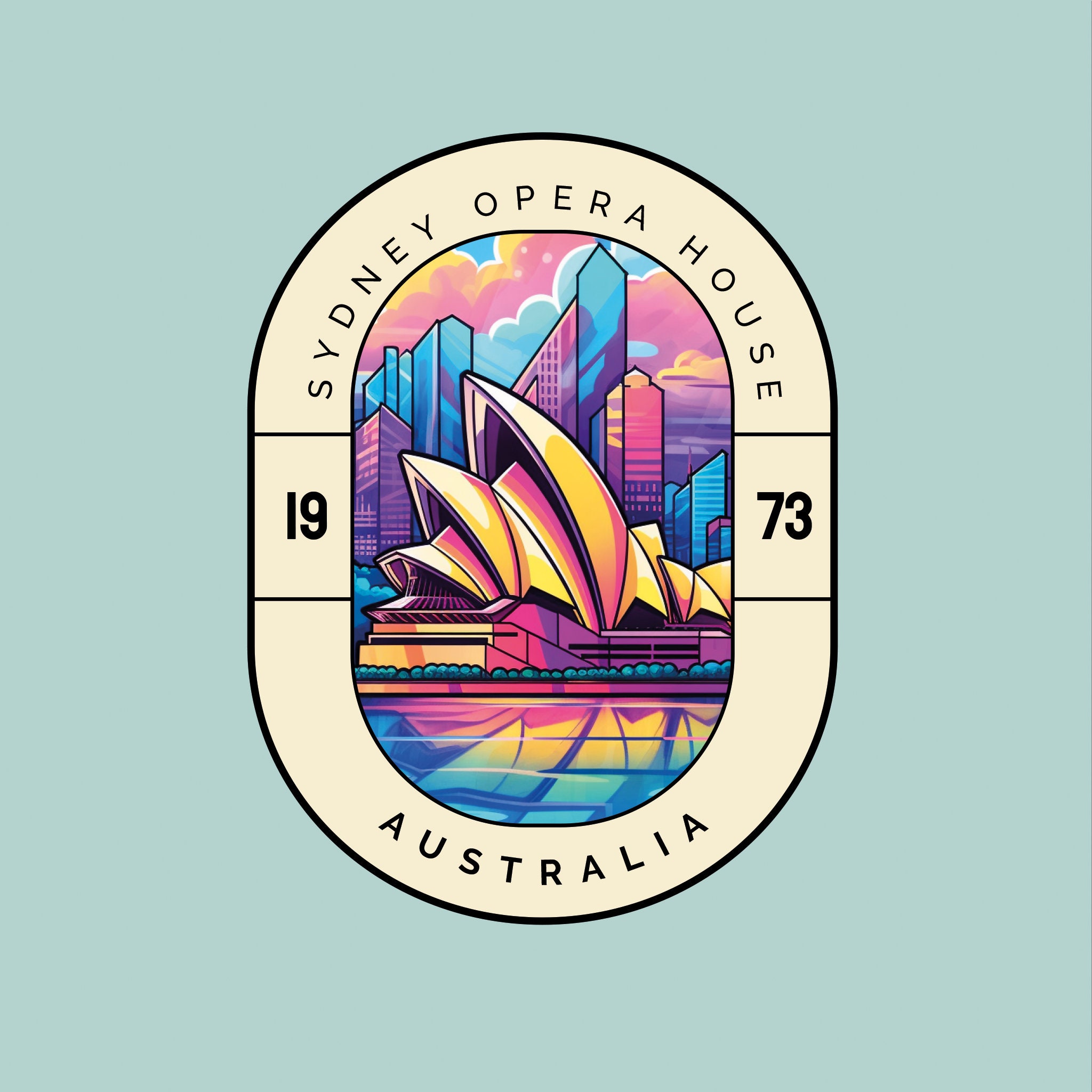 Sydney Opera House Sticker Australia Laptop Kindle Sticker Landmark ...