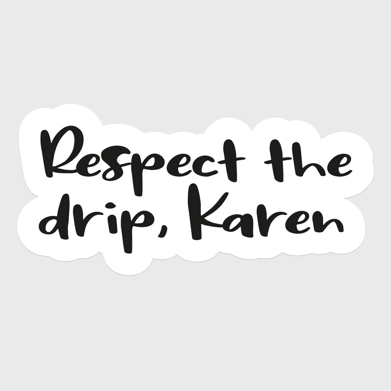 Respect the Drip Karen Minimalist Meme Sarcastic Stickers - Etsy