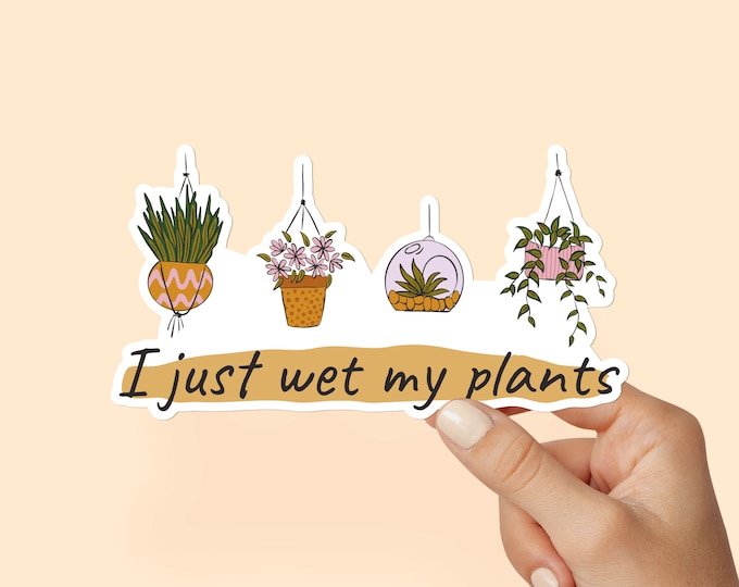 Dont Forget to We Your Plants Sticker, Potted Plants Succulent Planting ...