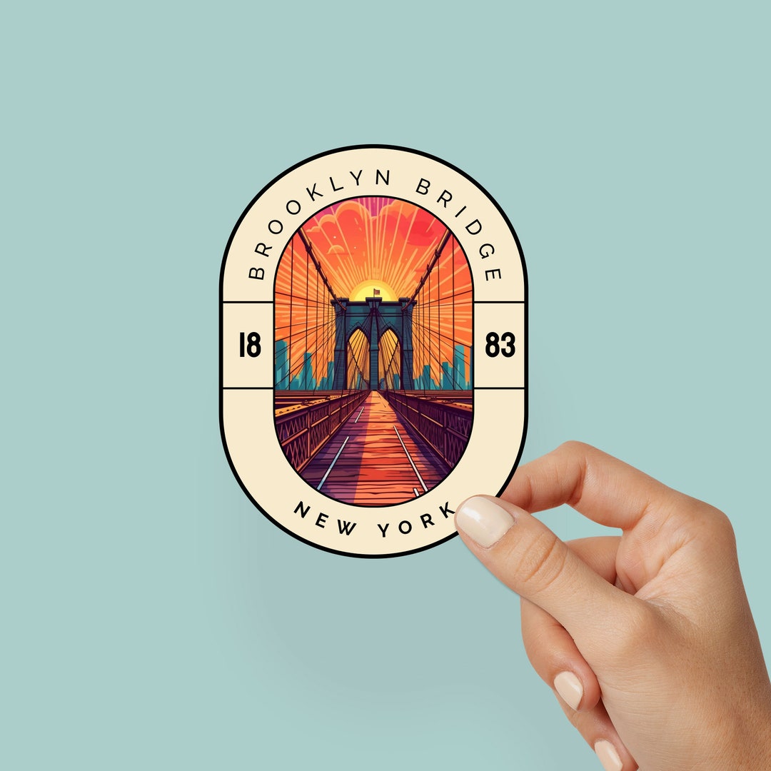 Brooklyn Bridge Sticker Landmark Series New York Decal Travel Sticker ...
