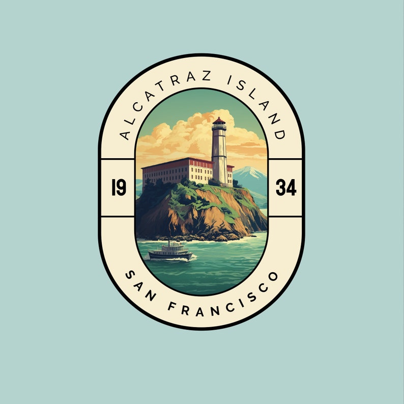 San Francisco Alcatraz Sticker Laptop Travel Sticker Water - Etsy