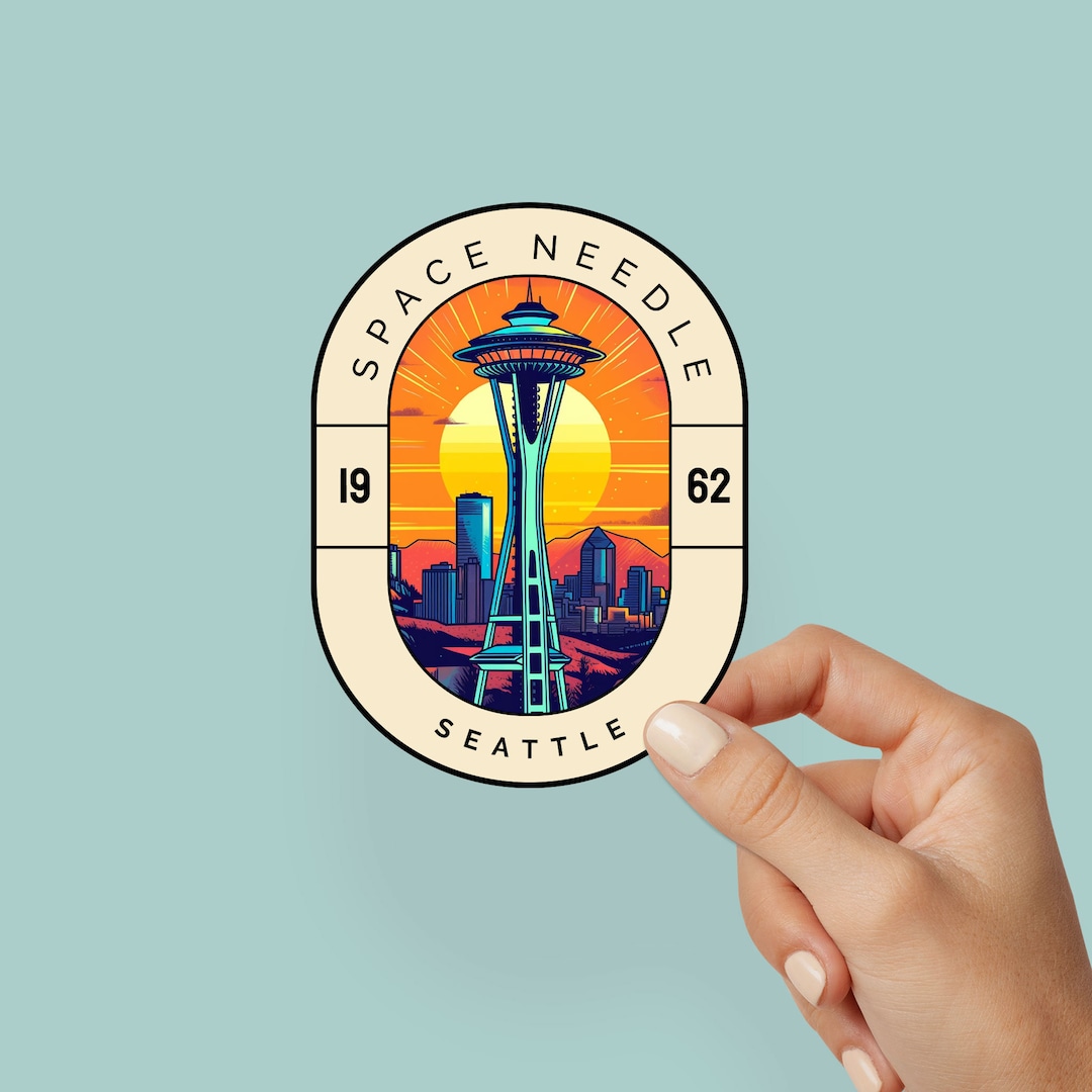 Seattle Space Needle Sticker Laptop US Landmark Series Travel Sticker ...
