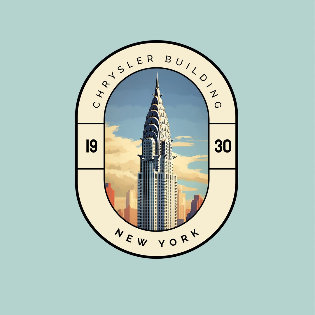 Chrysler Building Water Bottle Sticker New York Travel Gift Landmark ...