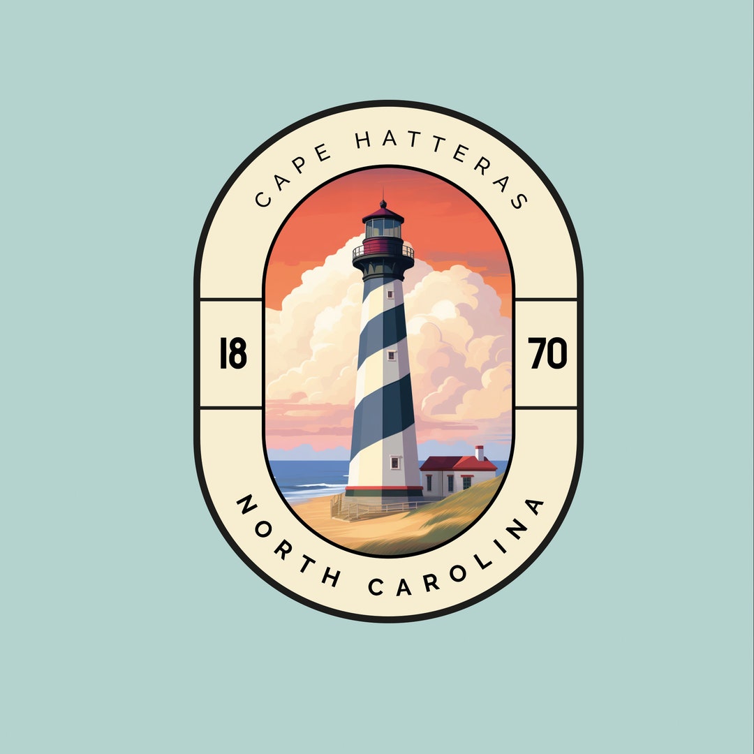Cape Hatteras Sticker North Carolina Lighthouse Travel Gift Kindle ...
