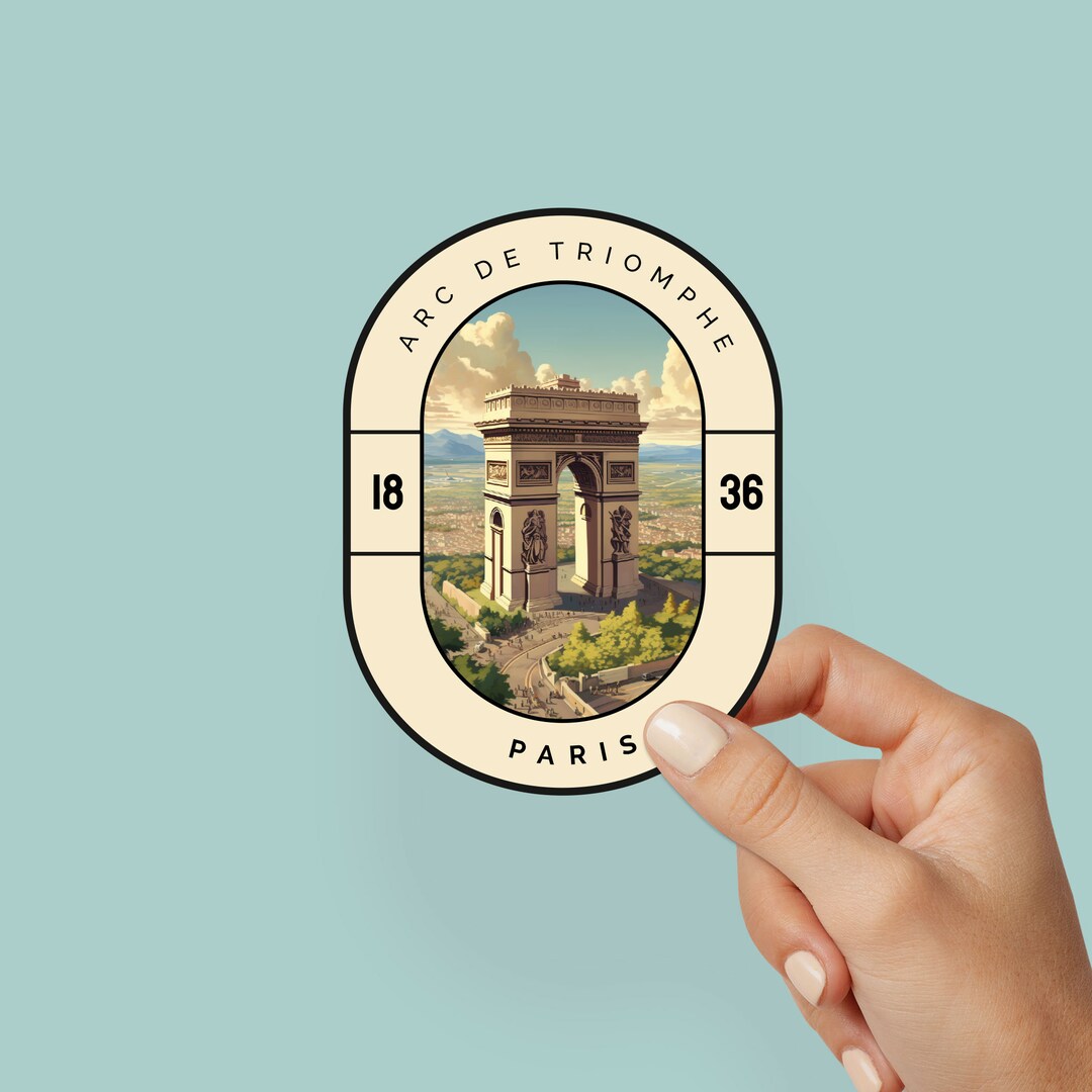 Arc De Triomphe Paris Sticker Luggage Travel Bumper Sticker Water ...