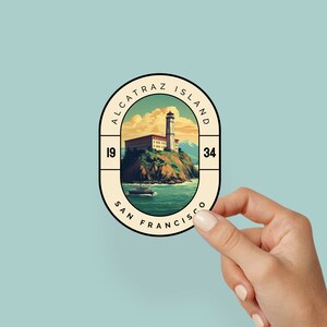 San Francisco Alcatraz Sticker Laptop Travel Sticker Water Bottle ...