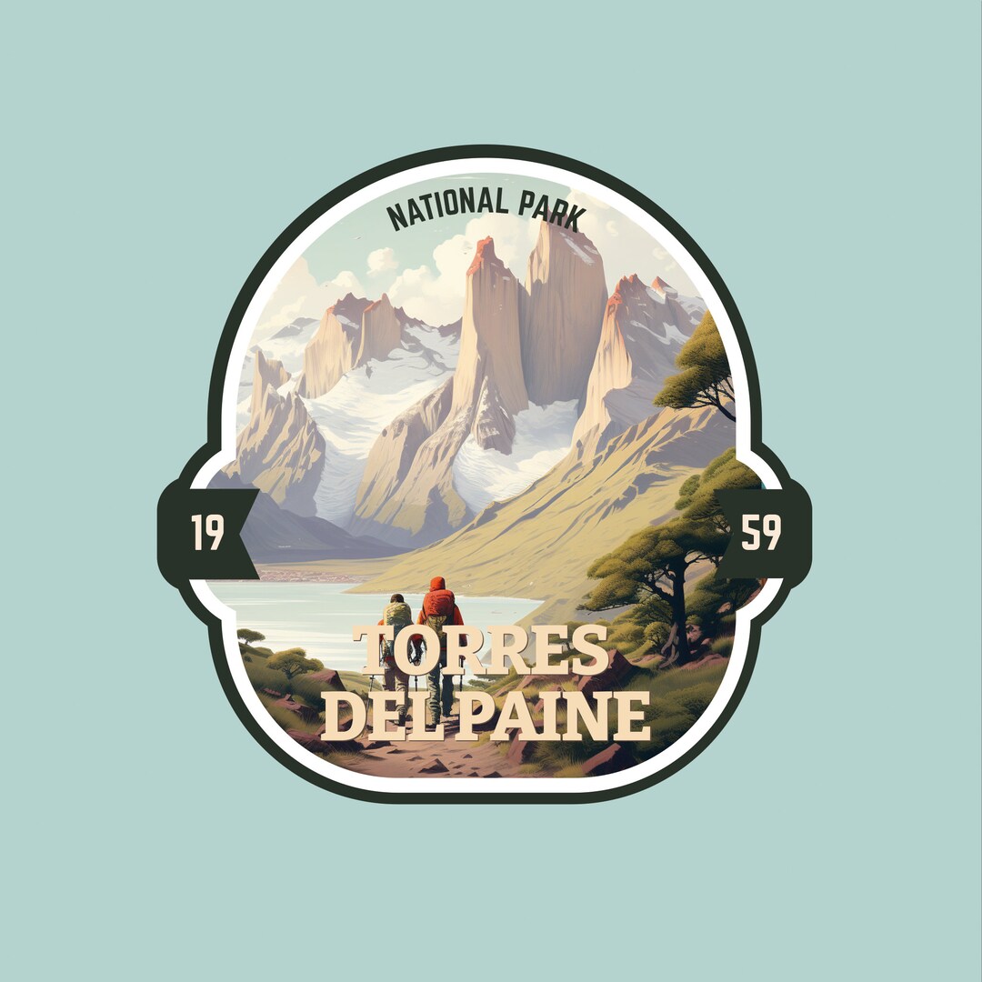 Torres Del Paine Sticker Hiker Gift National Park Explorer Laptop ...