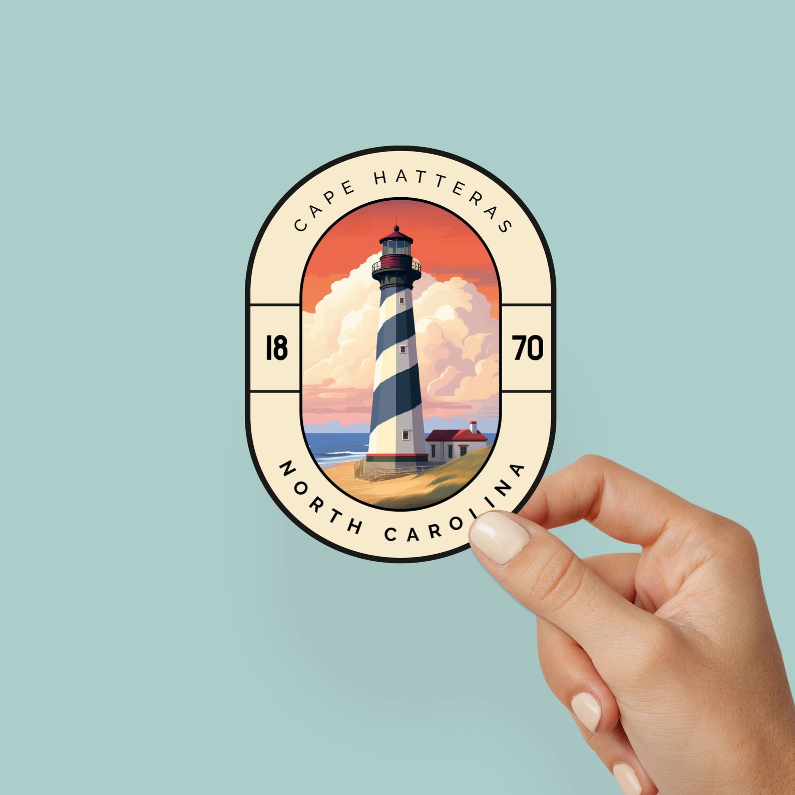 Cape Hatteras Sticker North Carolina Lighthouse Travel Gift Kindle ...