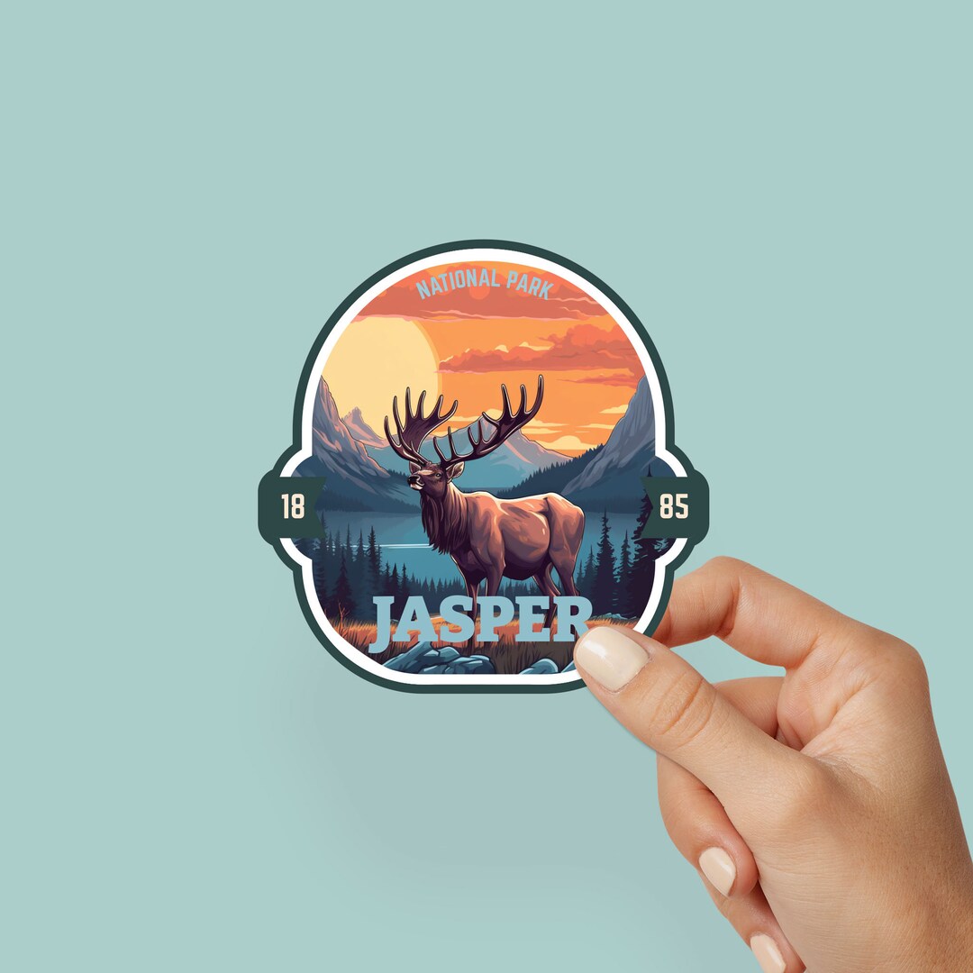 Jasper National Park Explorer Laptop Sticker, Canada Series, Hydroflask ...