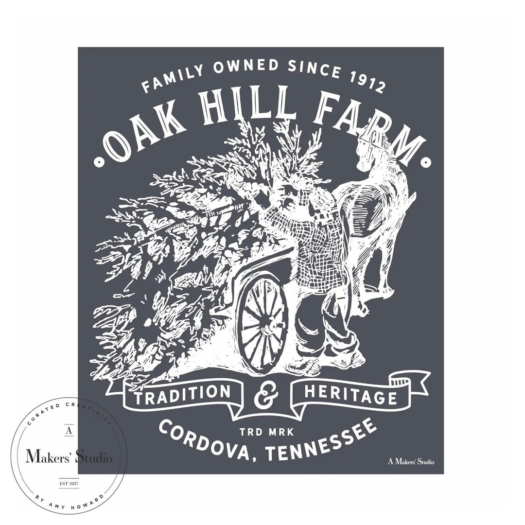 Oak Hill Tree Farm - Mesh Stencil 11x10 Reusable Adhesive Transfer ...