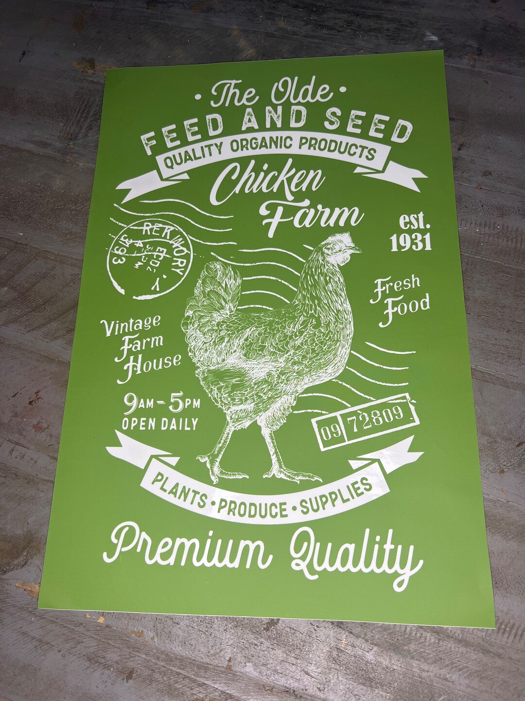 Stencil and / or Wood Cut Outs Feed and Seed Chicken Farm 12X18 ...