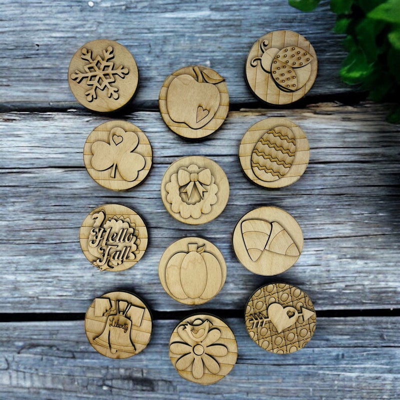 Wood Magnet Set - Etsy