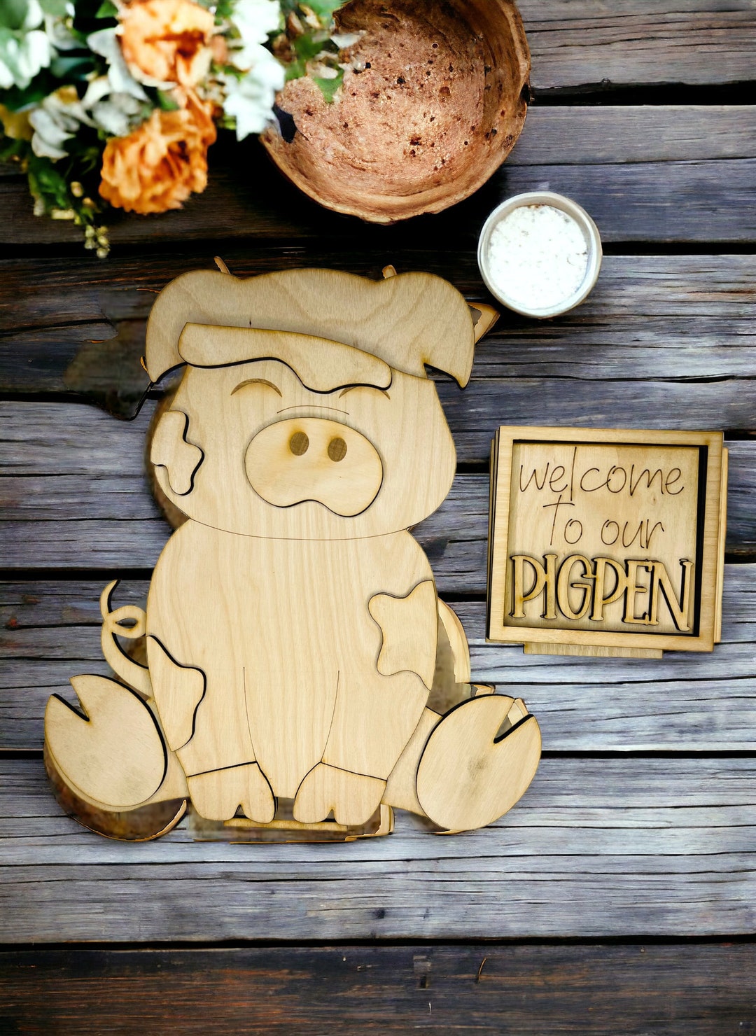 Piggy the PIG Interchangeable Shelf Sitter and Hat or Bow Add on ...
