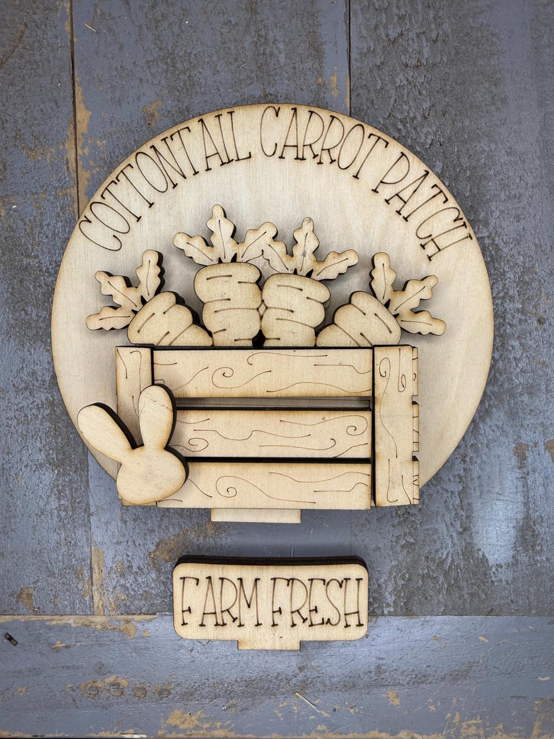 Insert for SNOWGLOBE or Gumball Machine Interchangeable Spring or Easter Cottontail Carrot Patch ...