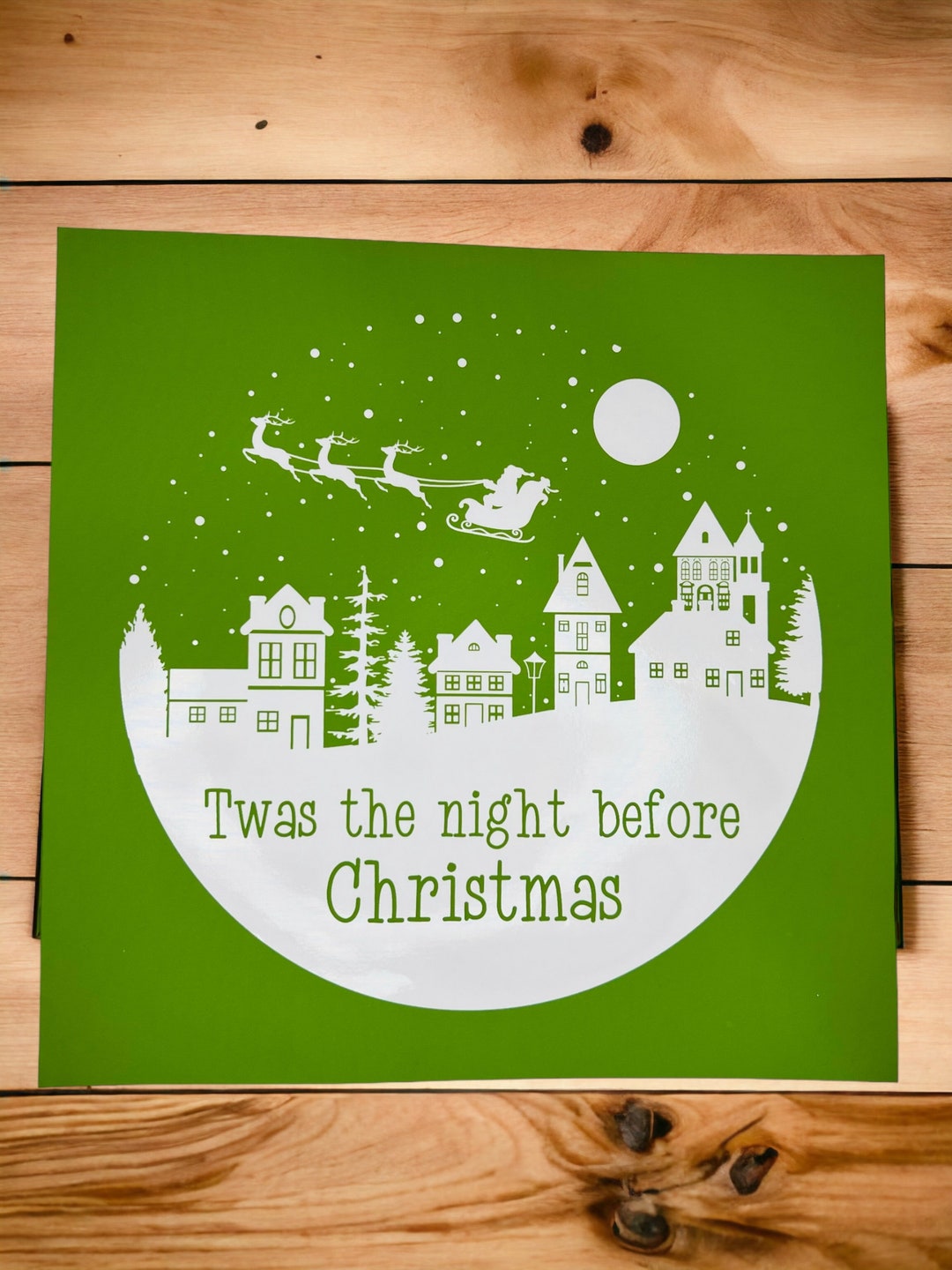 Twas the Night Before Christmas 12" X 12" Reusable Silk Screen Adhesive ...