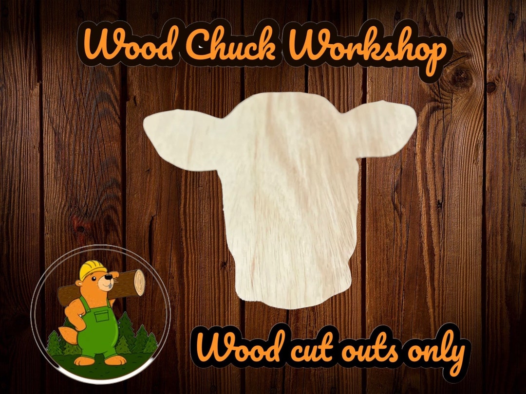 Cow Head Wood Cut Out DIY Blank - Etsy