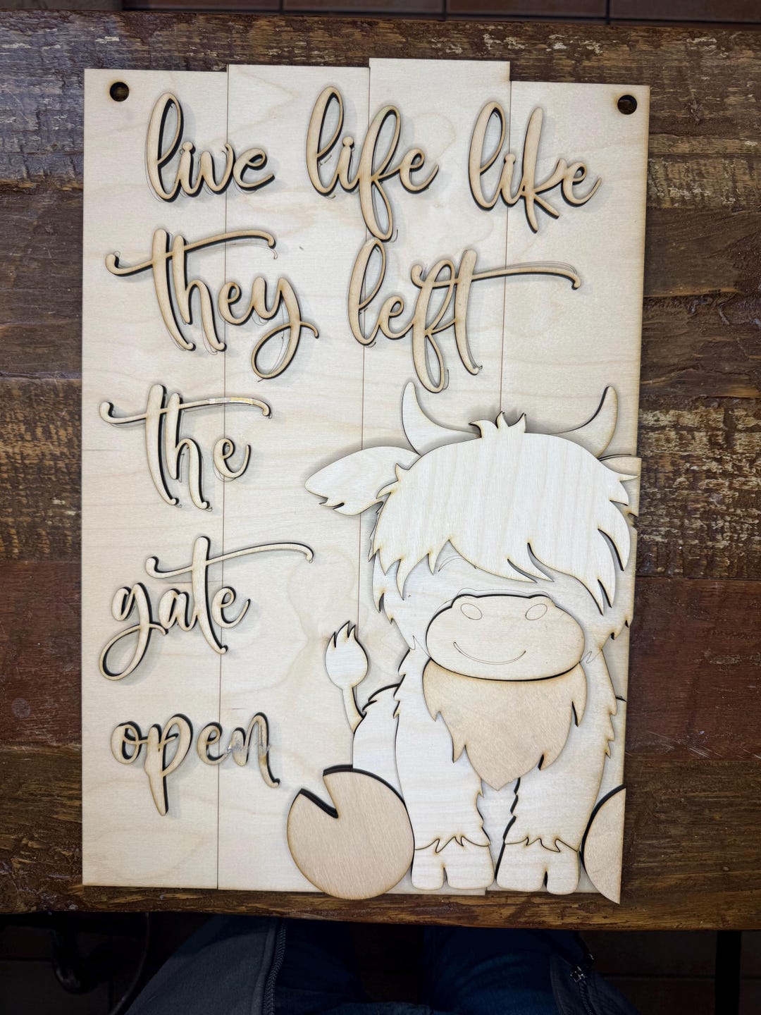 Highland Cow Pallet Sign Farm Decor Blank DIY KIT - Etsy
