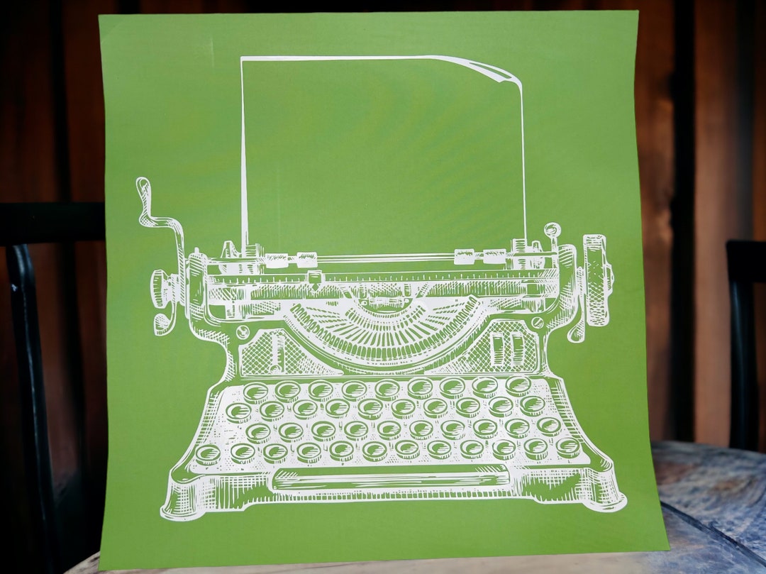 Stencil and / or Wood Cut Outs TYPEWRITER 12x12 Reusable Silk Screen ...