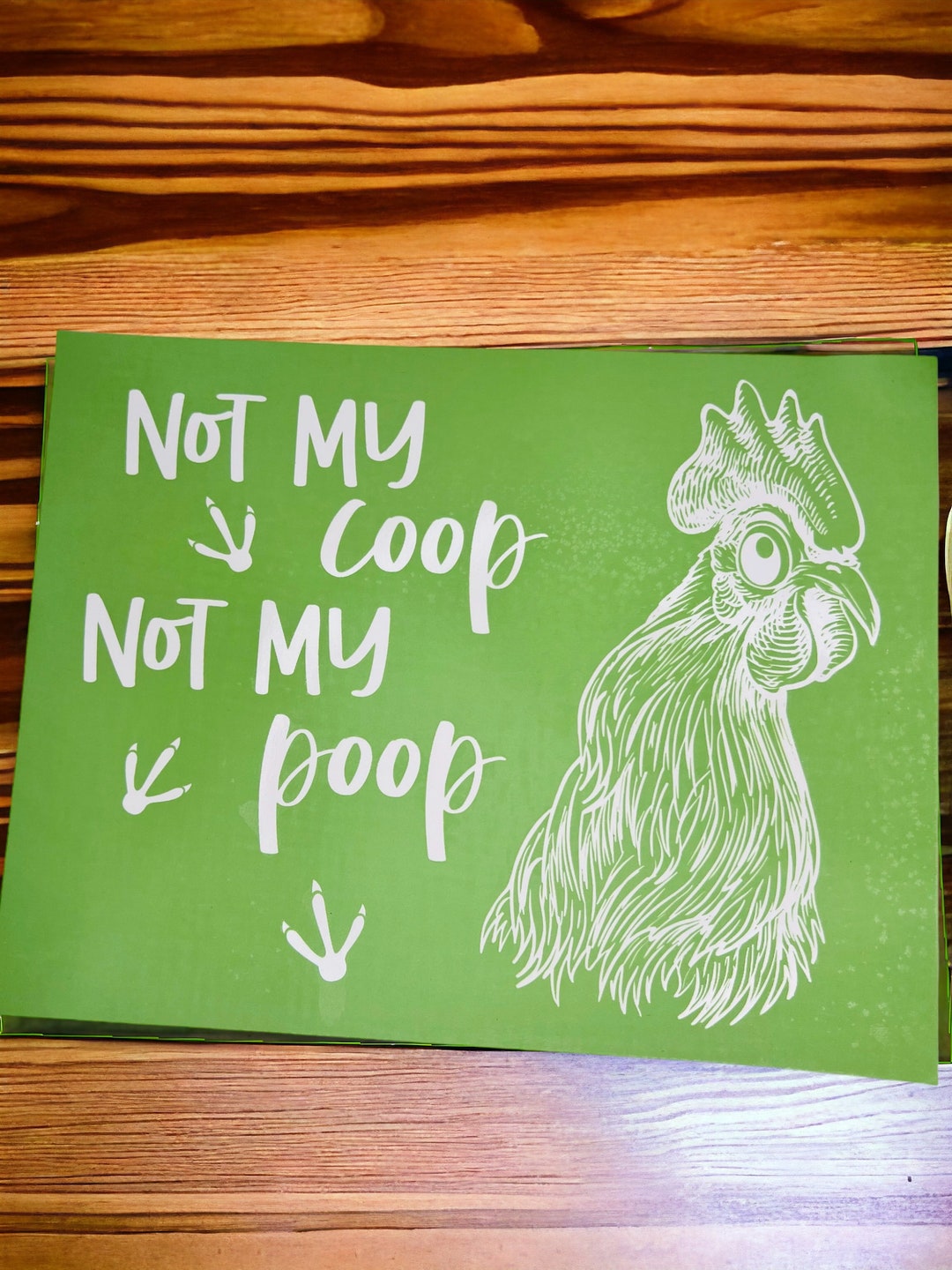 RETIRED - NEW -not My Coop Chicken 8.5"x11" Reusable Silk Screen ...