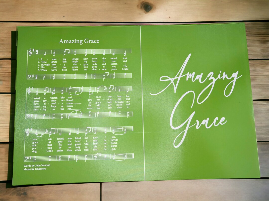 Stencil and / or Wood Cut Outs Amazing Grace 12X18 Reusable Silk Screen ...
