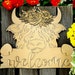 Highland Cow Welcome DIY Door Hanger Kit 18X16 - Etsy