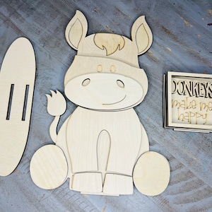 DONKEY Farm Animal Interchangeable Shelf Sitter and Hat or Bow Add on ...