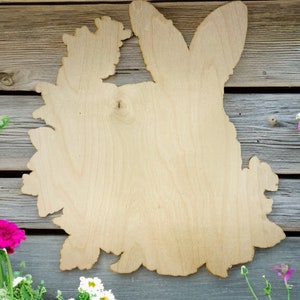 Stencil and / or Wood Cut Outs Little Hare and Roses 15x15 Rabbit Bunny ...