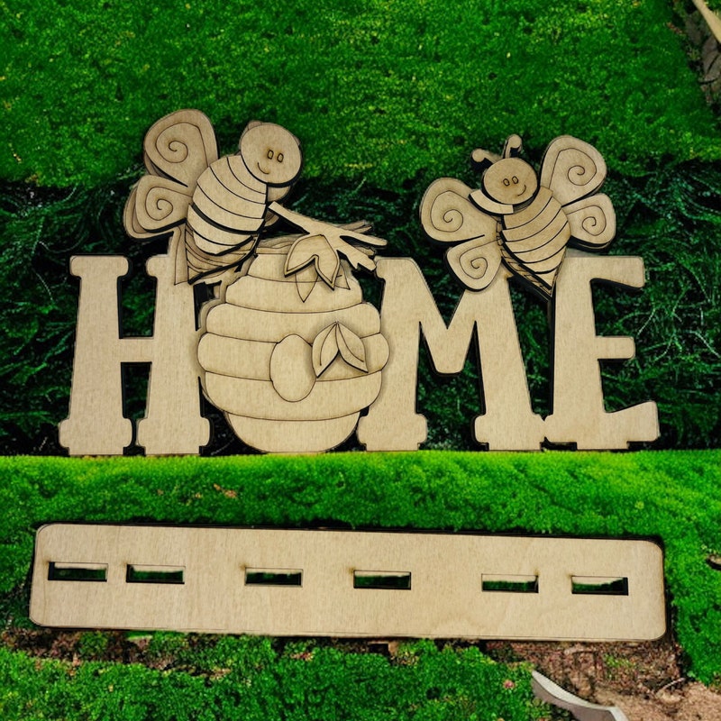 Wood Block Bee Sign - Etsy