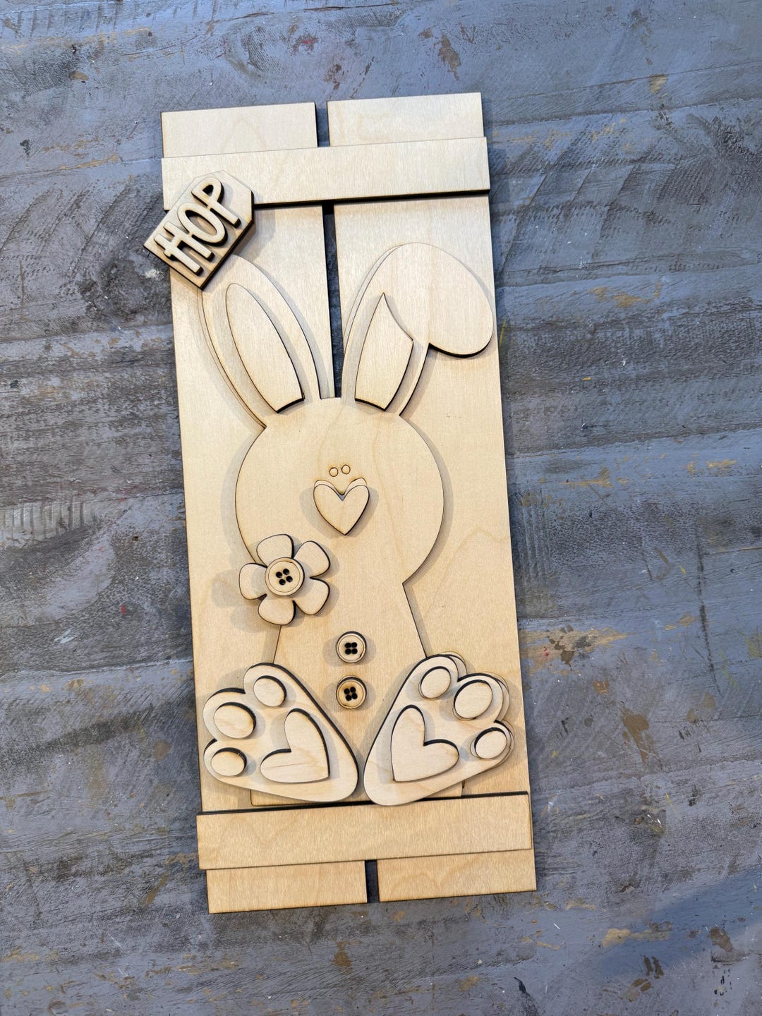 Multiple Variations Bunny Pallet Sign or Breadboard Sign DIY Kit Birch ...