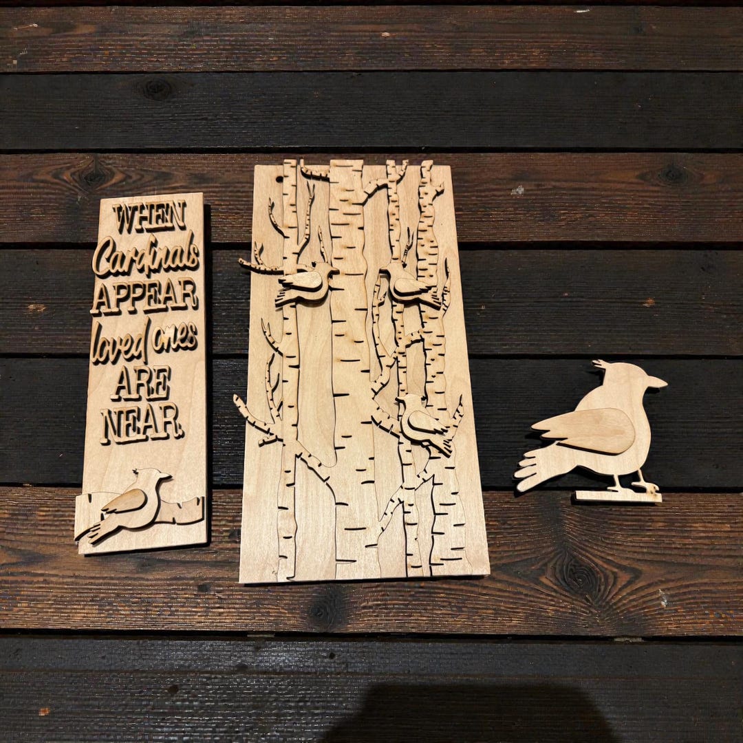 When Cardinals Appear Insert for Interchangeable Post Wood Blank DIY ...
