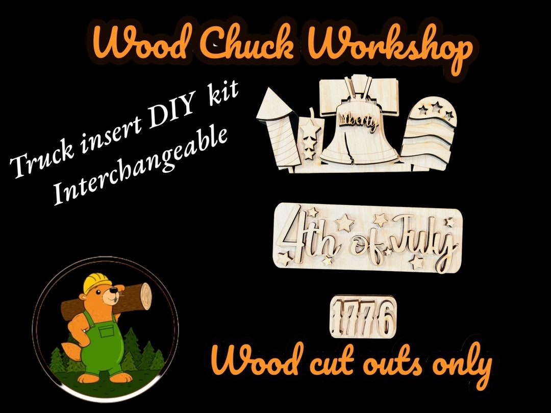 DIY 4th of July INSERT Kit for Truck Cut Out Interchangeable Shelf ...