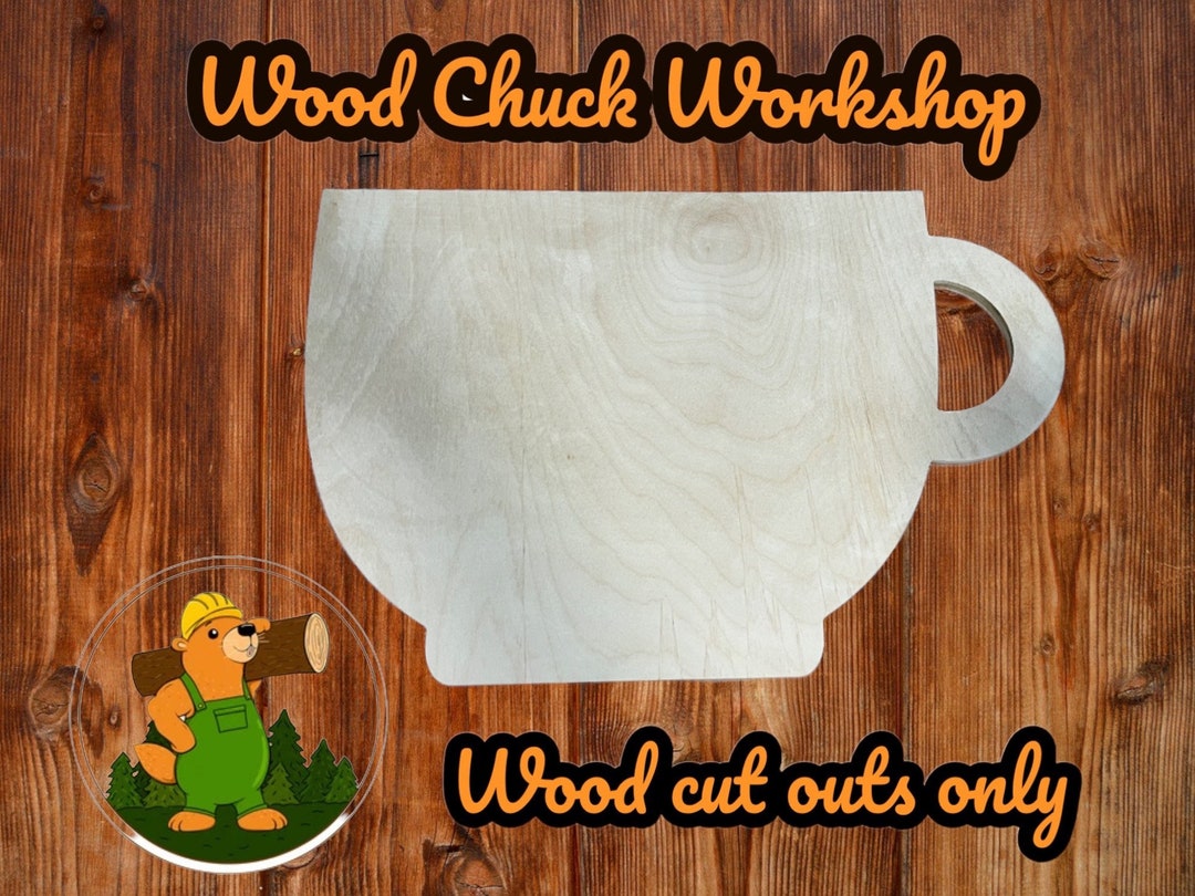 Coffee Mug Wood Cut Out DIY Blank - Etsy